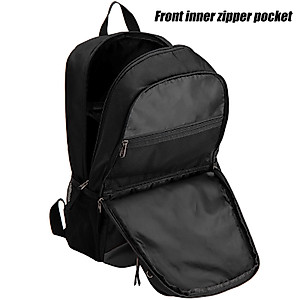 JinBeryl Classical Backpack for School or Work, Lightweight, Medium-sized, Black