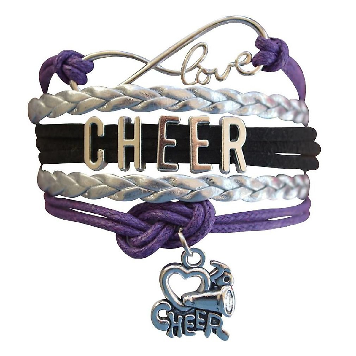 Cheer Bracelet- Cheerleading Infinity Adjustable Bracelet- Cheer Jewelry - Gift For Cheerleader