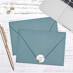 Indie Autumn Floral Save The Date Stickers / 1.5" Fall Wedding Labels / 250 Watercolor Engagement Stickers