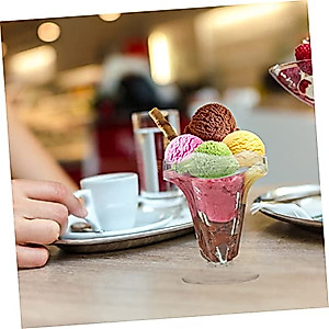 FELTECHELECTR Ice Cream Cup Cups for Clear Glass Cups Clear Dessert Plates Yogurt Dessert Cups Snack Cup Ice Cream Bowls Ice Cream Glasses Glass Ice Cream Dishes Footed Dessert Bowl