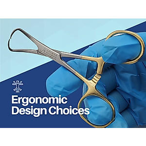 Towel Clamp Backhaus Forceps Gold Plated 3.5" Medical Surgical Instrument ARTMAN Set of Three (3)