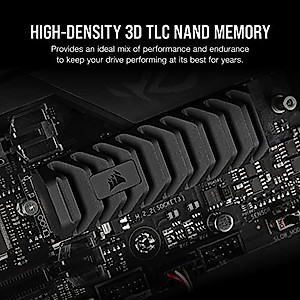 Corsair MP600 PRO XT 8TB Gen4 PCIe x4 NVMe M.2 SSD - Up to 7,000 MB/s Sequential Read and 6,100 MB/s Write Speeds, High-Density TLC NAND, Aluminum Heatspreader, M.2 2280 Form-Factor - Black