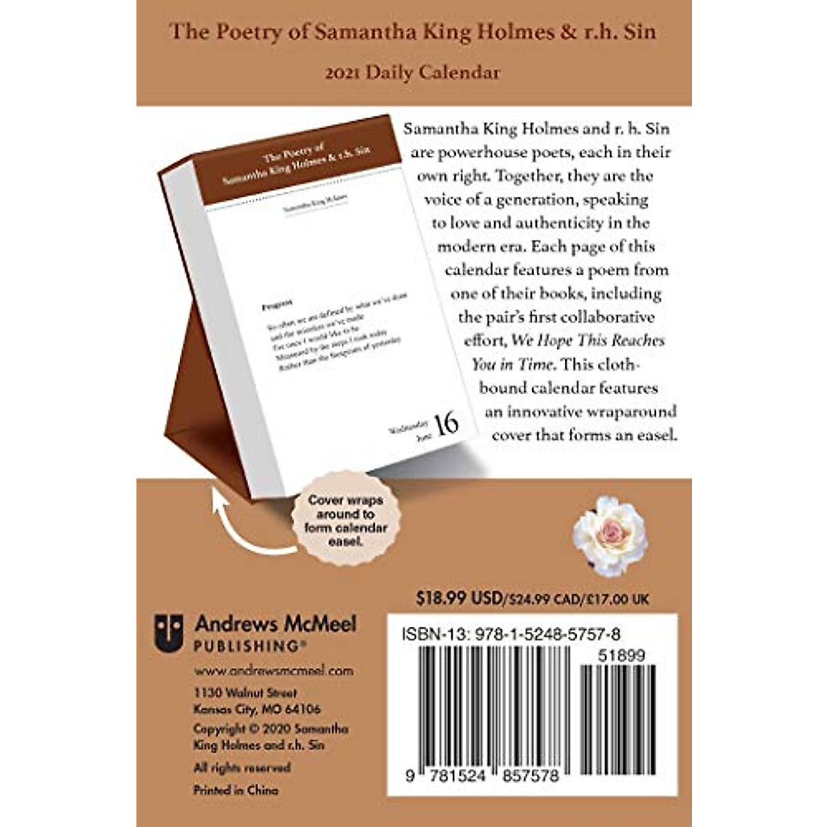The Poetry of Samantha King Holmes & r.h. Sin 2021 Deluxe Day-to-Day Calendar
