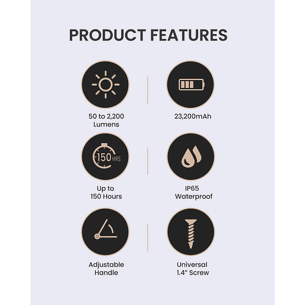 CLAYMORE Ultra2 3.0 (X-Large) - Outdoor Rechargeable LED Light for Camping, Tent, Backpacking, Emergency and Industrial Use. Waterproof, Portable Lantern with USB-C, Up to 80 Hours Battery Life.