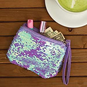 Style.Lab by Fashion Angels Magic Sequin Wristlet - Periwinkle/Seafoam