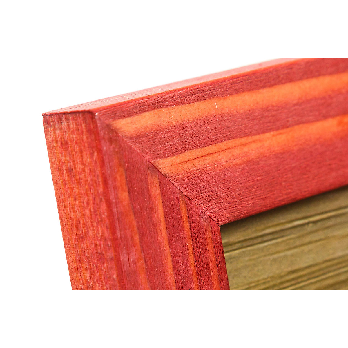 8.5 x 11 Wooden Rustic Picture Frames - Set of 2 for Diploma Documents and Certificates Wall Mount and Tabletop - Natural Wood Photo Frame - Red