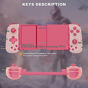 arVin Wireless Gaming Controller for iPhone, iPad, Android, Samsung Galaxy, Tablet, Switch, PS4, PC Gamepad with Hall Effect Joystick/Turbo/6-Axis Gyro/Vibration, Direct Play for Call of Duty, Genshin