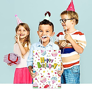 16 Pack Birthday Gift Bags Party Favor Treat Bags with Handle Candy Cookie Goodie Bags for Party Decorations Favors Supplies