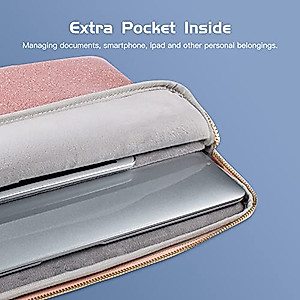 Laptop Sleeve Bag 13 Inch Compatible with MacBook Pro 13.3, MacBook Air 13.9, Surface 3/4/5/6/7, Cute Carrying Laptop Case Cover for Women-Rose Gold