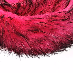 Shaggy Faux Fur Roll - Acrylic Fabric 3" X 70" Inches (7.5 cm X 180 cm) Rolls of Fur - Artificial Fur Like Material - Use Fur Pieces for Crafts, DIY, Costume Design, Decoration (Hot Pink)