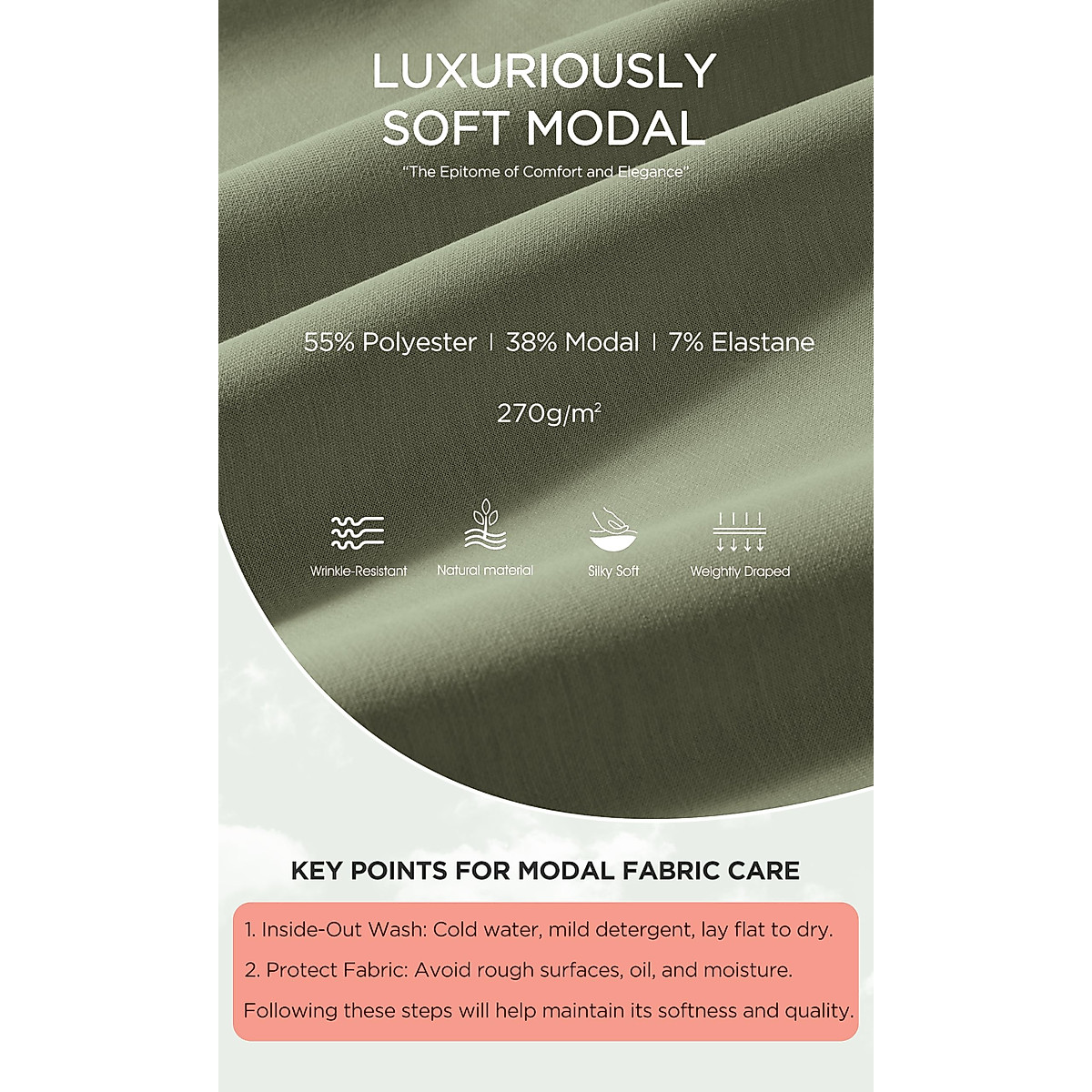 ODODOS Modal Soft Long Sleeve Cropped Sweatshirts for Women Oversized Crew Neck Pullover Crop Top, Dark Sage, Large