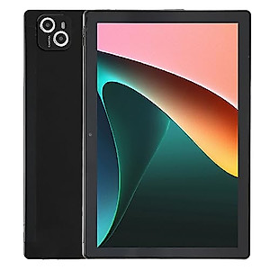 HEEPDD 10.1 Inch Tablet PC Multifunction Quad Processor 2 in 1 Tablet 100-240V 5GWIFI 8GB RAM 256GB ROM 16MP Rear Camera Learn Work for Android 12.0 (US Plug)