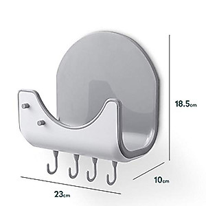 XJJZS Multifunction Lid Rack Holder Wall Mounted Pan Pot Pan Cover Stand Cutting Board Holder Kitchen Organizer with Hooks (Color : A)