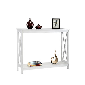 Convenience Concepts Oxford Console Table with Shelf, White
