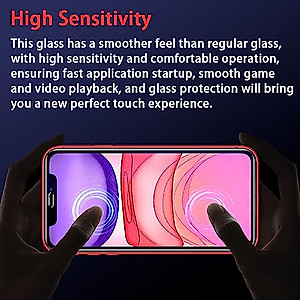 JCJCLY [3+3+1 Value Pack] For iPhone 11 [6.1 Inch] Screen Protector Tempered Glass Accessories, 3 Screen Protectors, 3 Camera Lens Protectors, 1 Easy Mounting Frame, 9H Hardness, High Clarity, Anti-Fingerprint, Anti-Scratch, Bubble-free, Easy to Install,