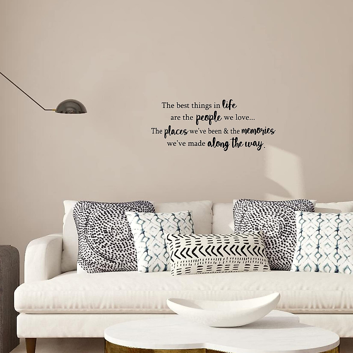 The Best Things in Life are The People We Love The Places We've Been and The Memories Vinyl Wall Decal Quotes Inspirational Sayings Wall Art Living Room Wall Stickers Home Decoration