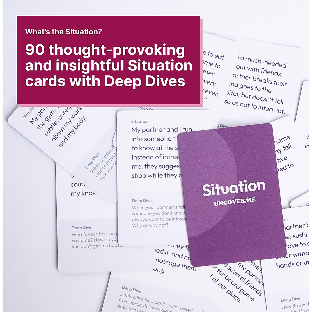 Reviive Uncover Me: Interactive Adult Card Game for Couples and Friends, Date Night Party Game, Communication and Conversation Starter