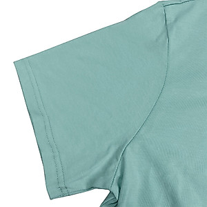 LOOKFACE Women Cute Graphic Shirts Light Green Large