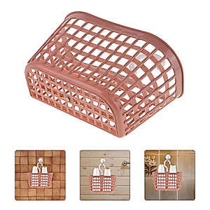 Cabilock Plastic Shower Rotatable Storage Hook Holder,rotatable Sponge Dish Supplies Toy Accessories Basket,for Scrubber Candy Pink Basket Rack Bathroom Hanging with Bath Tote Cosmetics