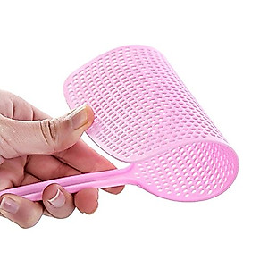 Fly Swatter, 5 Pack Manual Pest Control Colorful Plastic with 17.5'' Durable Long Handle House Wife Helper (5X)