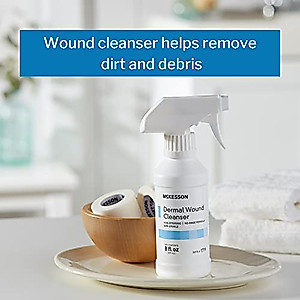 McKesson Dermal Wound Cleanser, Non-Sterile, Non-Cytotoxic, Rinse-Free Formula, 8 fl oz, 1 Count