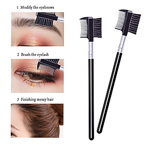 1 PCS Eyelash Comb and Eyebrow Brush Comb, Eyebrow Eyelash Brush Makeup Tool for Eyelashes extension (1 Count (Pack of 1))