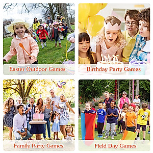 Dreampark Outdoor Games Potato Sack Race Bags for Kids Adults 4-10 Players, Carnival Birthday Party Easter Field Day Games Outside Lawn Yards Family Reunion Games 3 Legged Race and Egg Spoon Race