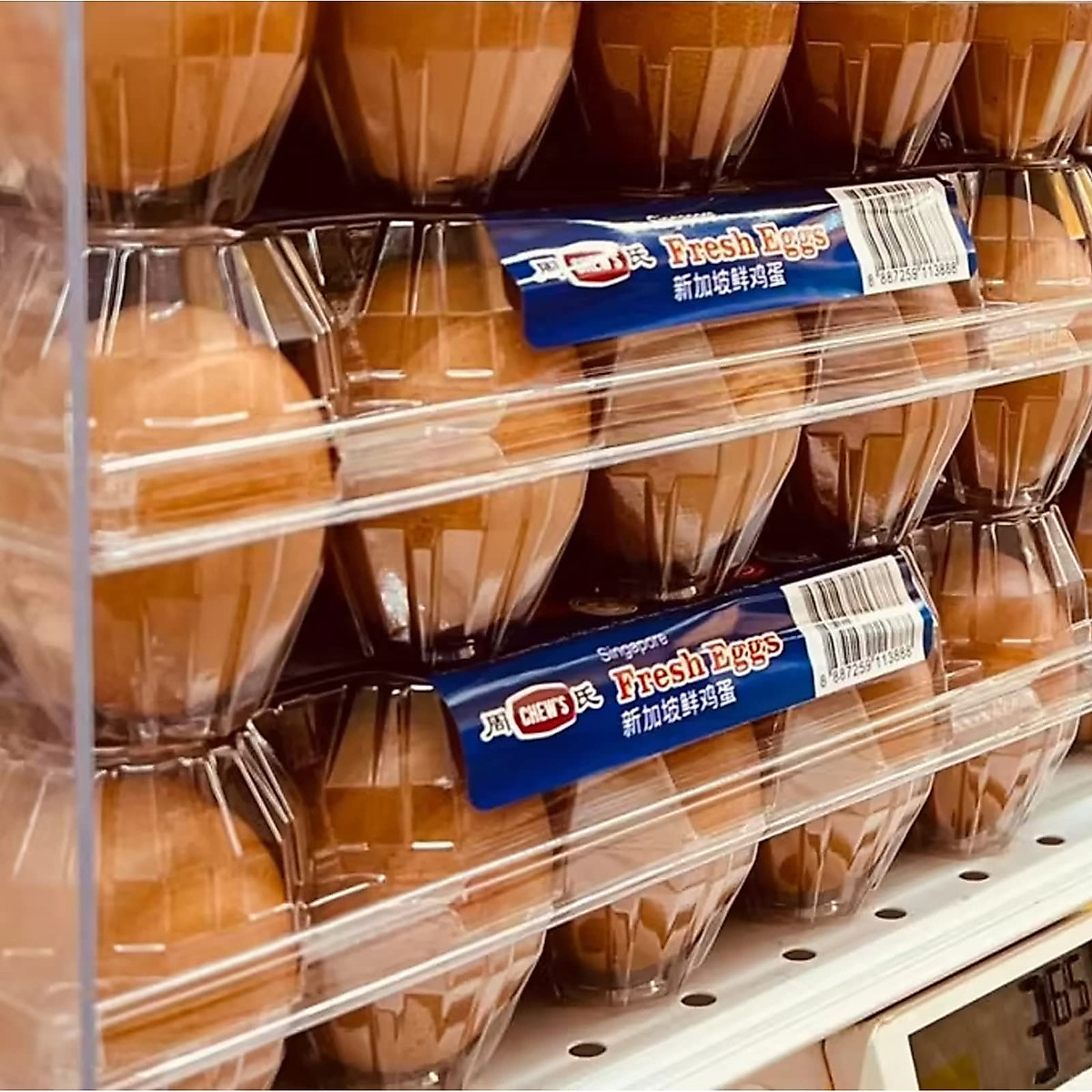 SENENQU 40 Pack Egg Cartons Cheap Bulk, 1 Dozen Clear Egg Cartons, Plastic Egg Carton Bulk Chicken Egg Tray Holder Egg Tray for Family Pasture Farm Market (3×4 Grids, 12 Eggs)