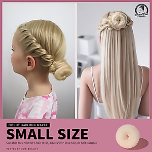Teenitor Hair Bun Shaper Set with Extra-large, Large, Medium, Small Doughnuts Ring Stylers, 20pcs Blonde Large Bobby Pins