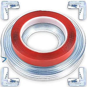 4Pcs Baby Proof Corners and Edges Protectors 10ft - Edge Protectors for Furniture Bumpers Cabinet Edge Protector for Baby - Furniture Corner Protectors for Walls Baby Proofing Corner Guards