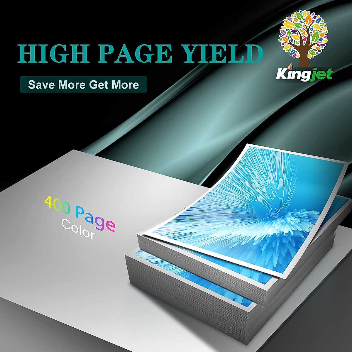 Kingjet Compatible Ink Cartridge Replacement for Canon 221 CLI-221 Work with Pixma IP3600 IP4600 IP4700 MX860 MX870 MP560 MP620 MP620B MP640 MP980 MP990, 9 Pack, (CLI221 Ink: 3C 3M 3Y)