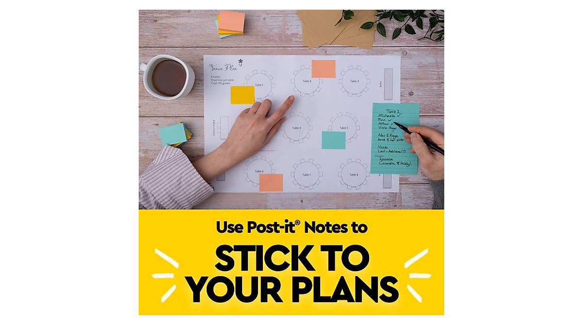 Post-it Beachside: 4x6 Sticky Notes, 5 Premium Pads