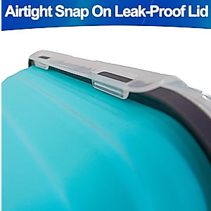 Collapsible Stackable Food Storage Containers 4pc- Silicone, Portable, Leak Proof, Airtight Lunch Boxes with Durable and Space-Saving Design for Meal Prep, Freezer, Pantry, and Bento Use (green, 8)