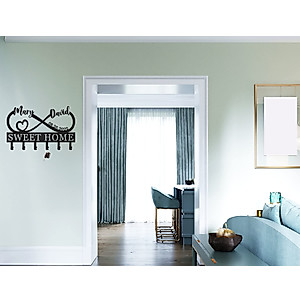 Personalized Metal Infinity Key Hooks, Key Holder for Wall, Personalized Key Rack for Wall, Personalized Metal Key Holder for Wall, Key Wall Holder ,Wedding Gifts for Couple