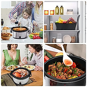 Silicone Slow Cooker Liners fit Crock-Pot 7-8 Quart, Reusable Crock Pot Liners, Leakproof Crock Pot Divider Insert Liners