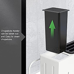 Knife Block, Smathou Knife Holder, Cutting Board Holder, 4 in 1 Kitchen Countertop Organizer, White