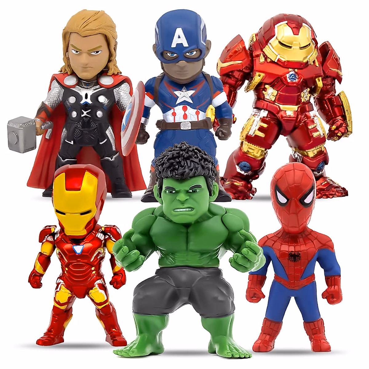Feluxcy 6 Collectible Action Figures with Bases, 3.7-Inch ,Birthday Cake Decorations, Toys for Kids Ages 3 and Up (6 Characters)
