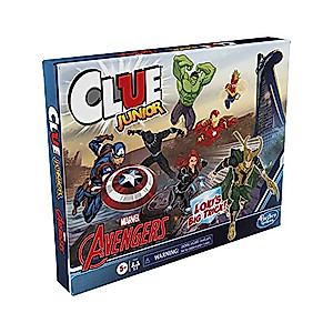 Hasbro Gaming Clue Junior: Marvel Avengers Edition Board Game for Kids Ages 5+, Loki's Big Trick, Classic Mystery Game for 2-6 Players (Amazon Exclusive)