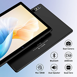 TPZ Tablet 10 inch, Android Tablets,2GB, Dual Cameras, WiFi, Google Certified, IPS HD Touchscreen, Bluetooth, 6000mAh Battery - 3PCS