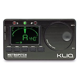 KLIQ MetroPitch - Metronome Tuner for All Instruments - with Guitar, Bass, Violin, Ukulele, and Chromatic Tuning Modes (MetroPitch, Black)