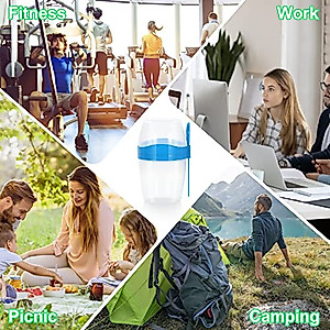 EuroBird 4 pack breakfast on the go cups, cereal yogurt parfait cups with lids and spoon, 29 oz reusable airtight containers cups for overnight oats oatmeal Granola fruit snacks and meal prep