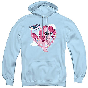 My Little Pony Tv Pinkie Pie Unisex Adult Pull-Over Hoodie, Light Blue, Medium