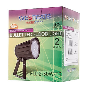 Westgate Lighting LED Outdoor Landscape Garden Bullet Flood Lights - Path Walkway Lawn Spotlights - Trunnion Mount - IP65 Waterproof - High Lumen - 120-277V (42W 3000K Warm White Trunnion)