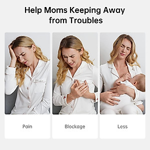 TSRETE Double Wearable Breast Pump, Electric Hands-Free Breast Pumps with 2 Modes, 9 Levels, LCD Display, Memory Function Rechargeable with Massage and Pumping Mode 24mm Flange-Green