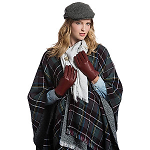 Pratt and Hart Broadway Lady’s Classic Thinsulate Lined Leather Gloves Size 8 Black