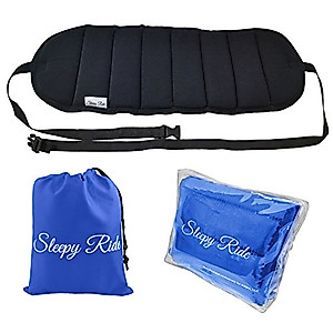 Sleepy Ride - Airplane Footrest Made with Premium Memory Foam - Airplane Travel Accessories - Helps to Prevent Swelling and Soreness - Provides Comfort for Shorter Legs (Royal Blue)