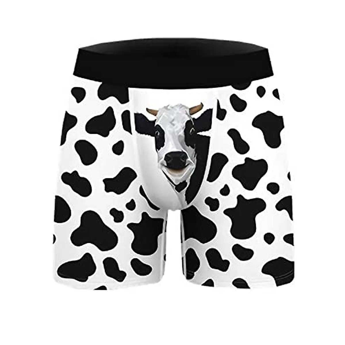 Novelty Boxers Mens Christmas Underwear Comfy Cozy Holiday Boxer Briefs Gag Gifts for Men No Fly (as1, alpha, x_l, regular, regular, Funny Cow)