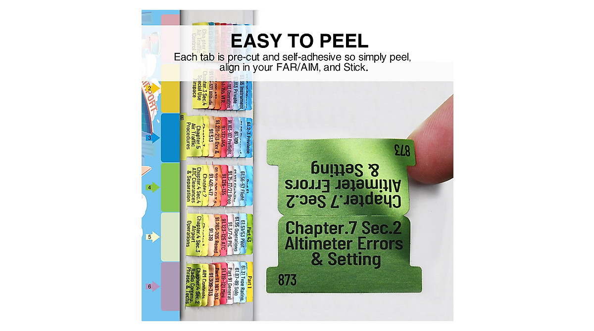 FAR/AIM 2023/2022 Tabs for Private Pilot - Color-Coded & Durable