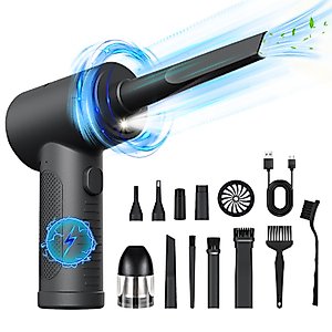 Compressed Air Duster-Vacuum Keyboard Cleaner-Air Blower 3-in-1-100000RPM-Electric Air Dusters-Replace Compressed Air Cans for PC,Computer Keyboard,Car Dusterpc Cleaning