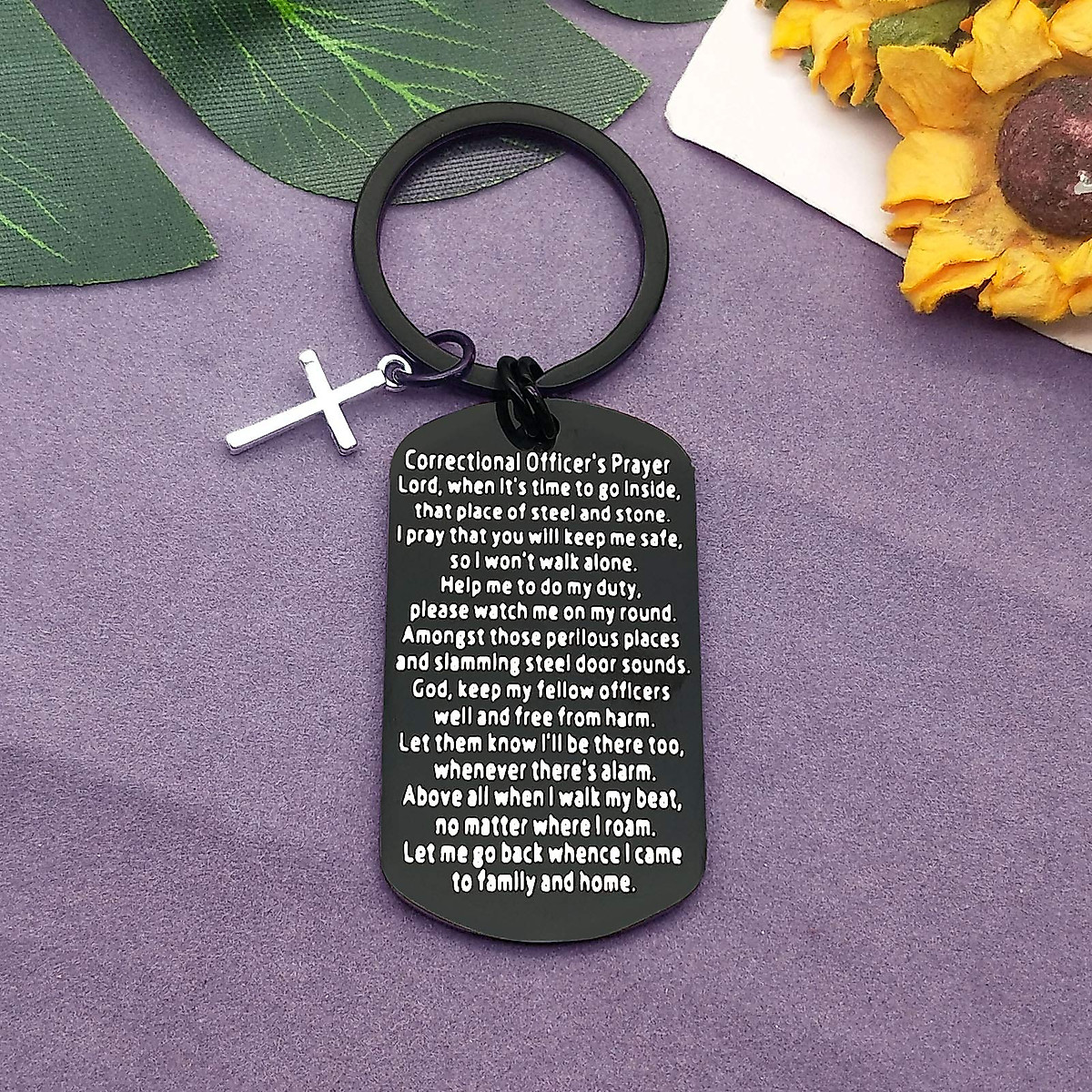 Correctional Officer Gift Keychain Correctional Officer Jewelry Prayer Jewelry Christian Gift Religious Jewelry Thanksgiving Day Christmas Birthday Gift from Correctional Officer Mom Wife Daughter